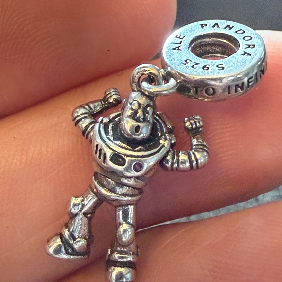 Pandora | Accessories | Pandora Silver Robot Charm With Black Accents ...